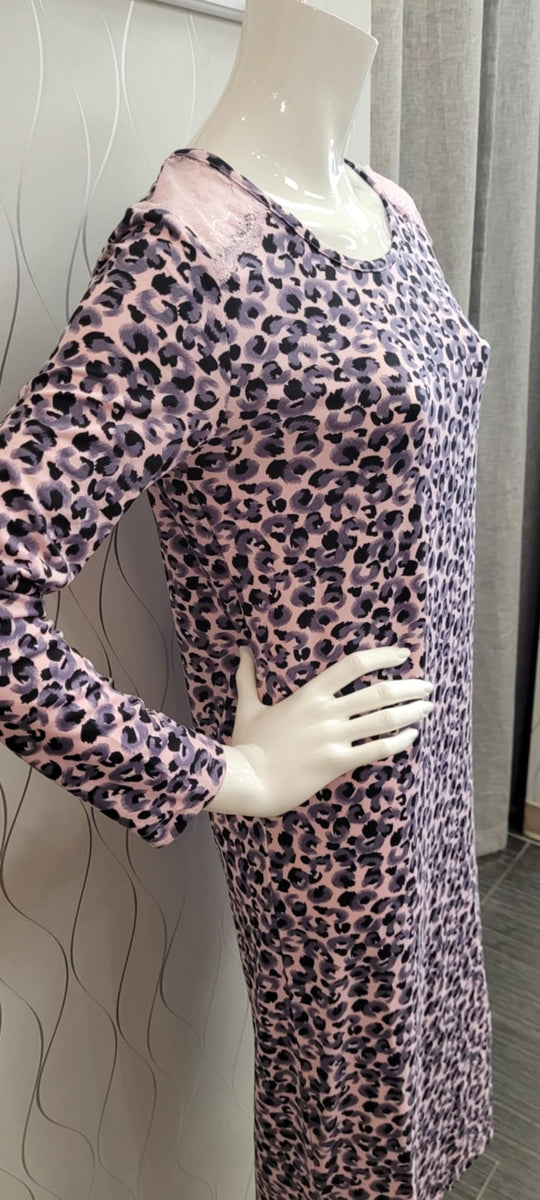 Patricia Animal Print Long Sleeve Nightgown – Crimson Lingerie