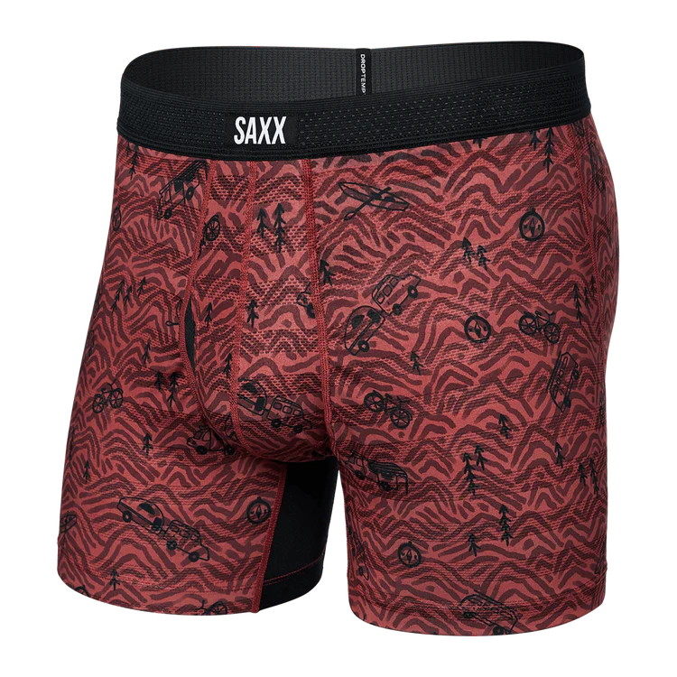 SAXX DropTemp™ Cooling Mesh Boxer Brief – Crimson Lingerie
